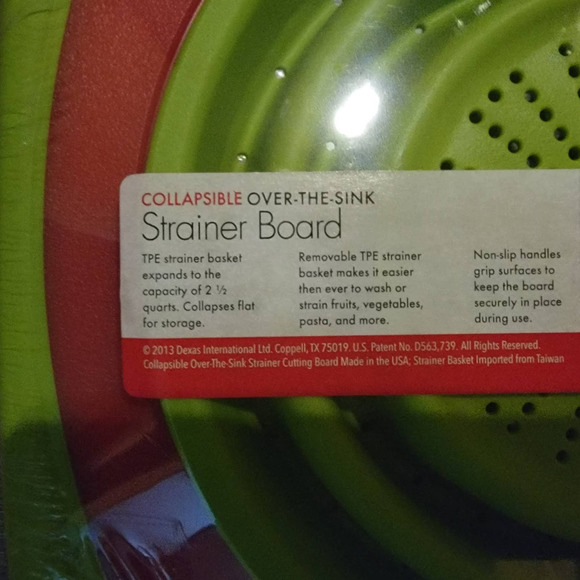 Dexas | Kitchen | Dexas Over The Sink Strainer Board And Chop Scoop ...